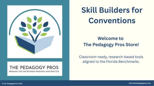 8th Grade Bundle for Skill Builders- Conventions: FL B.E.S.T.- C.1.3
