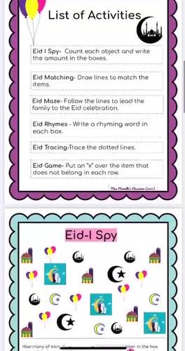 Eid Al-Fitr Fun Interactive Activities- Ramadan and Eid ul-Fitr ...