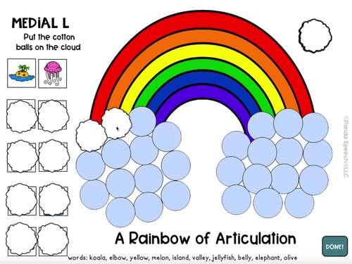 A Rainbow of Articulation! BOOM Card Bundle for Articulation Speech Therapy