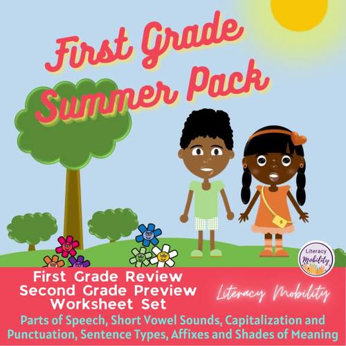 First Grade Language Arts Summer Learning Packet by Literacy Mobility