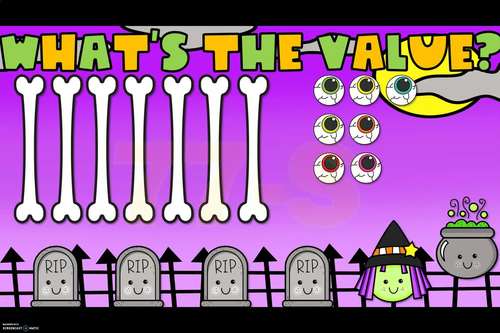 Halloween Place Value Game by Julia's Colorful Classroom | TPT