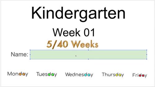 BUNDLE Kindergarten 10 Slides everyday For Google Slides WEEKS 01-05 by ...