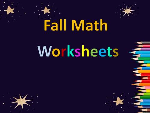 Fall / Autumn Math Worksheet for Preschool Pre.K by Banyan Tree | TPT