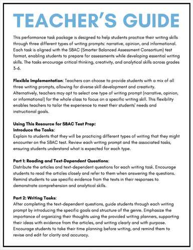 Oceans & Marine Life ELA Writing Performance Task | 3rd–6th Grade ...