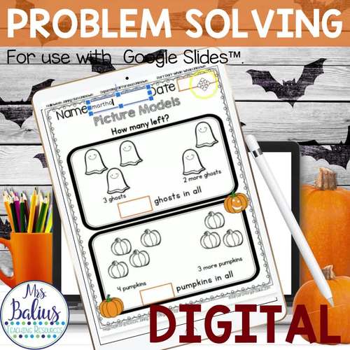 Halloween Math Activities 1.OA.1 | 1st Grade Word Problem Solving ...