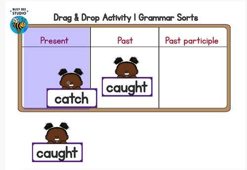 Irregular Past tense verbs sorts | Boom Cards Grammar Games BUNDLE