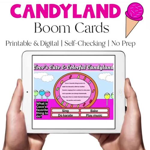 Candyland Reading Comprehension Boom Cards | Digital Task Cards | TPT