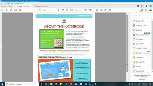DIGITAL NOTEBOOK [FOR DISTANCE LEARNING]: Average Atomic Mass [Concept]