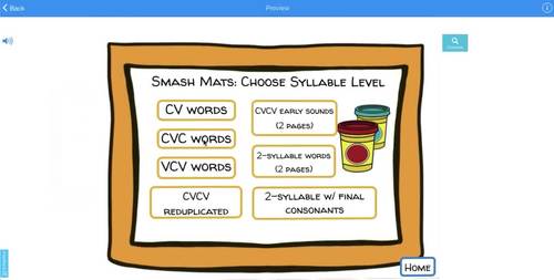 Spanish 1 & 2 Syllable Word DIGITAL smash mat Boom Cards™ | Distance ...