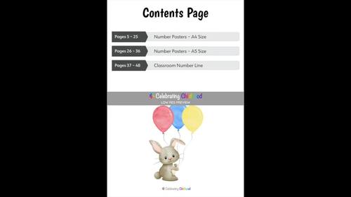 Number Posters and Classroom Number Line l SA Beginners Font | TPT