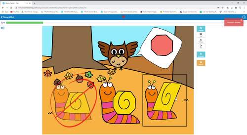 Fall Shape Recognition Boom Cards Distance learning | TPT