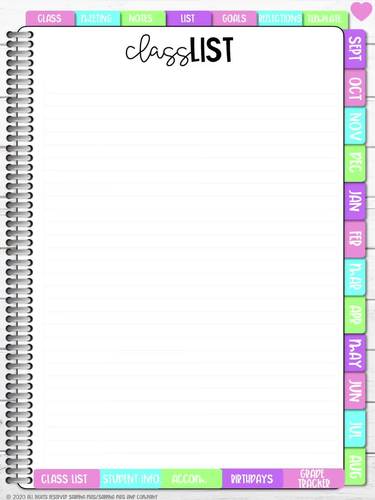 Teacher Digital Planner for GoodNotes {NEON} by Doodles and Digitals