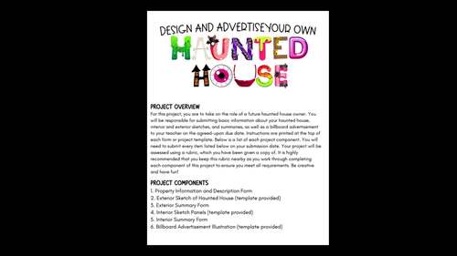Design and Advertise Your Own Haunted House Project by Megan and the ...