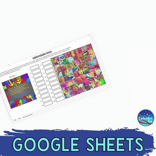 Indeterminate Forms | Digital Activity Google™ Sheets by Calculus4u