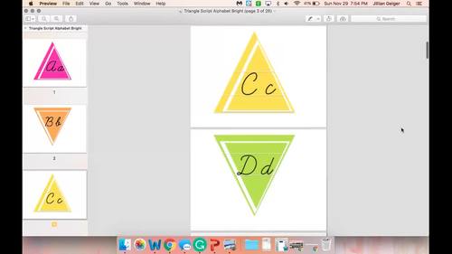 Triangle Alphabet Letter Sets by Fabulous Times in Fifth | TPT