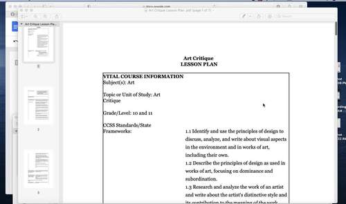 Art Critique Lesson Plan w/Links and Rubric by Graphics by LucyM
