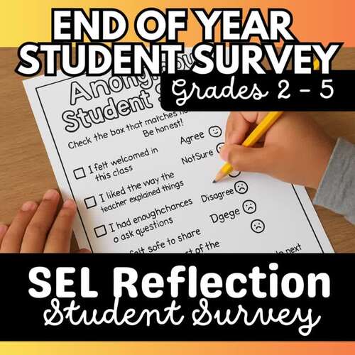End of Year Student Reflection Survey Feedback: Writing SEL Grades 2,3,4,5