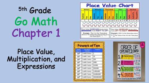 5th Grade Go math Bundle - Chapters 1, 2 and 3 Lessons | TPT