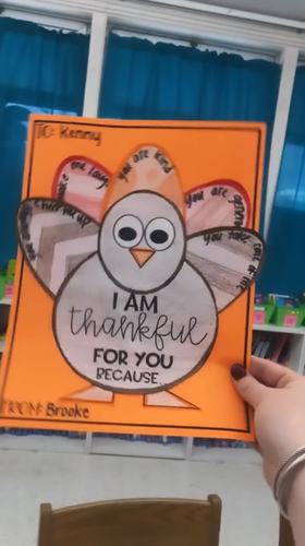 Thankful Turkey Craftivity by Two Teachers In Fifth | TpT