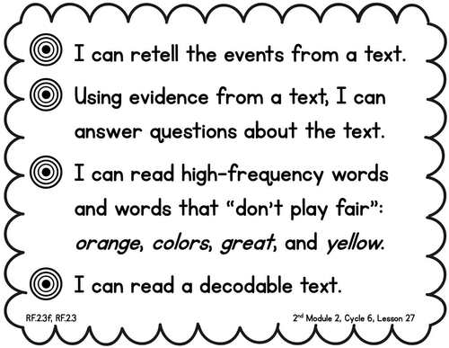 EL SKILLS BLOCK Second Grade LEARNING TARGETS Module 2, Cycles 6-12