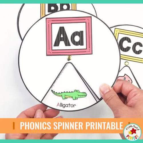 Alphabet Phonics Spinners Printable Set- ABC Activity | TPT