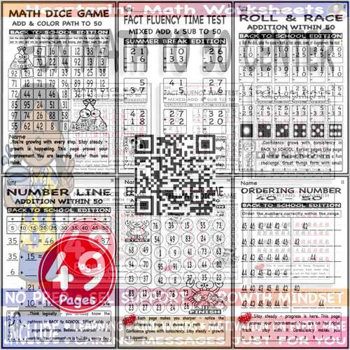 First Grade Math Games, Math Centers to 20 Worksheets, Activities - BTS Ed.