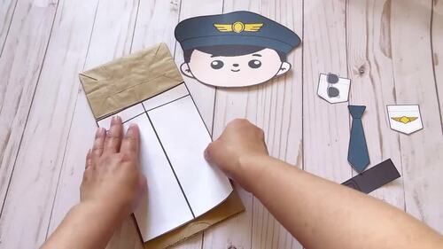 Pilot Puppet Craft Community Helpers Craft by Liv and Leb | TPT