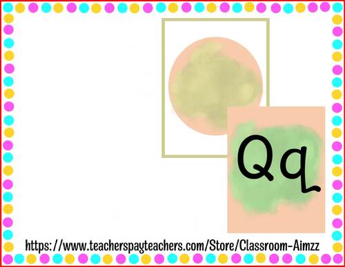 Printable Alphabet Posters,Editable Alphabet Posters,Watercolor ...