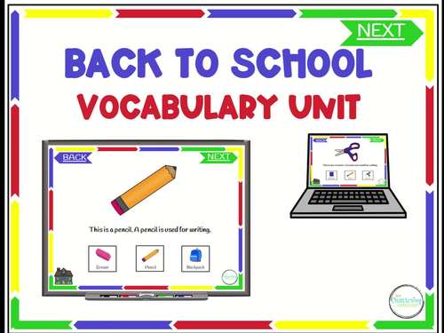 No Print Back to School Vocabulary Unit by The Chattering Speechie
