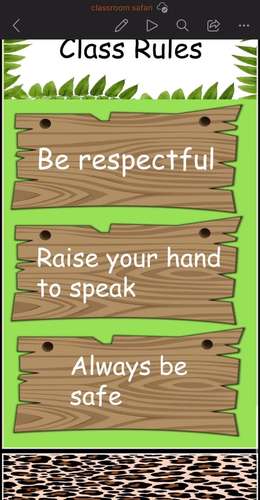 Safari classroom posters -Classroom management- Free resource included!