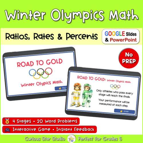 Winter Olympics Math | Rates, Ratios & Percents | Word Problems ...