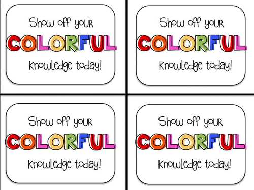 M&M's or Skittles Testing Motivation Treat Tag- Show off your colorful ...