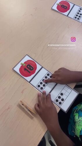 Clip & Count 10 Frame Number Recognition & Fine Motor (Pumpkins)