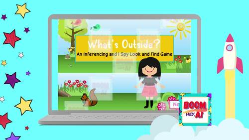 Spring Summer BOOM CARDS Speech Therapy I Spy Making Inferences Riddles ...