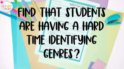 Literary and Nonfiction Genre Reading Unit Elementary Middle School ...