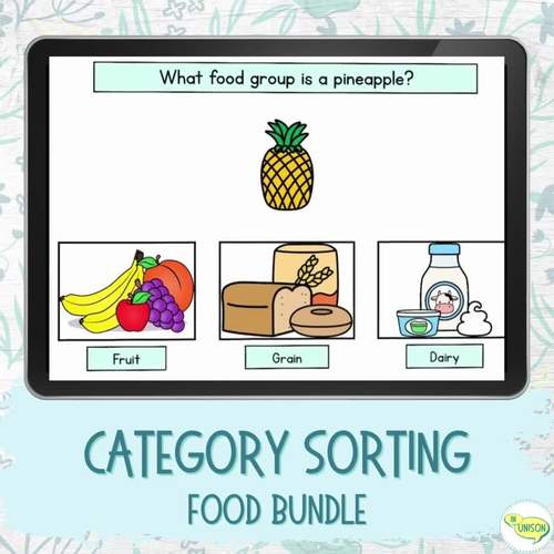 Food Category Sorting Boom Cards™ Bundle by In Unison Speech Therapy