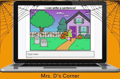 Halloween Sentences Digital Activity | Distance Learning by Mrs Ds Corner
