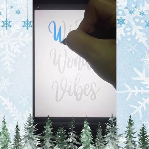 Winter Calligraphy Workbook For Beginners by Bassoonartwork | TPT