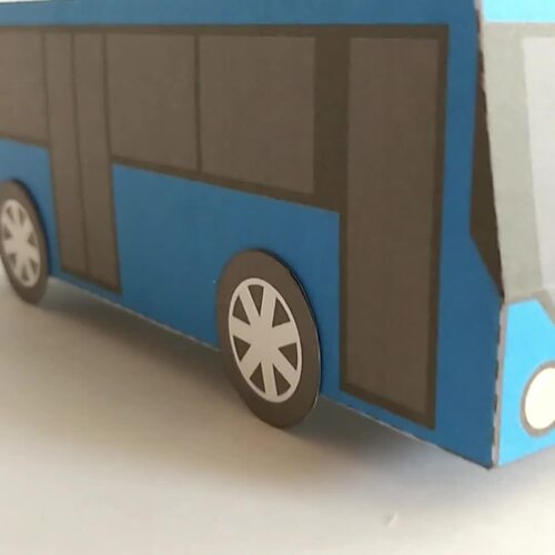 BUS Type B. Paper Toy / Gift Box by ixia3d | TPT