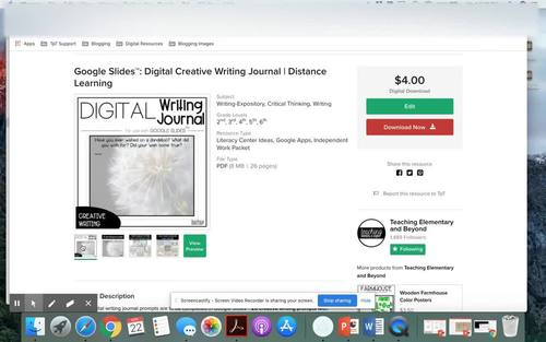 Google Classroom™ Digital Creative Writing Journal for Distance Learning