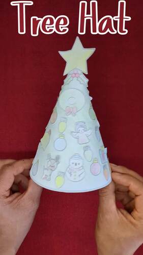 Christmas Tree Hat | Craft for Kids by Craftytopia Creations | TPT