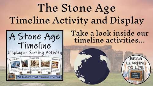 Stone Age Timeline | Sorting & Research Activity with Display | TPT