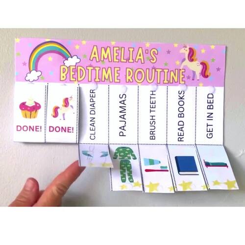 Routine Chart Visual Schedule Mermaid Morning Routine Toddler Editable ...