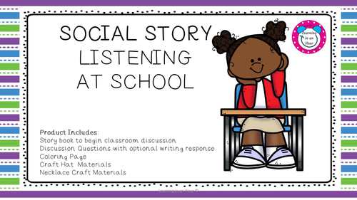 Listening at School Social Story by Learning in an Hour | TPT