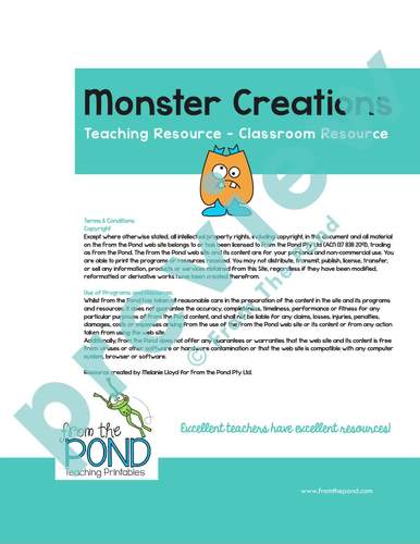 Creative Monster Playdough Mats for Fine Motor Skills by From the Pond