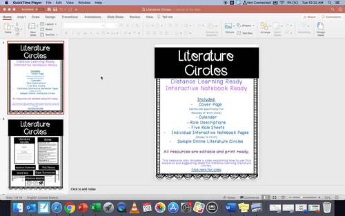 Literature Circles - Distance Learning Ready by Mrs Holley and Hedgewig