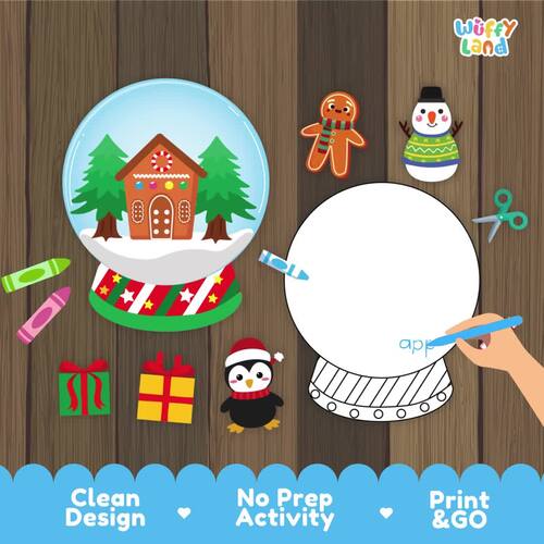 Winter Craft Cut & Paste Holiday Activities Gingerbread, Snowman MEGA ...