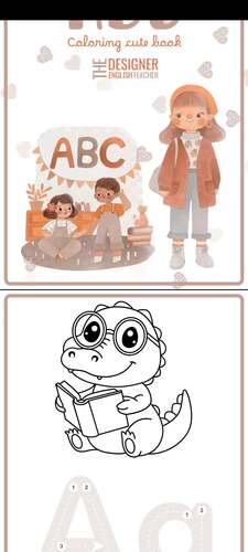 ABC and sentences | Coloring pages | Animals by TDET Miss Laura | TPT