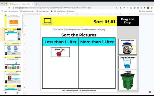 3rd Grade Mass and Volume | Digital Centers | Google Classroom™ | TPT