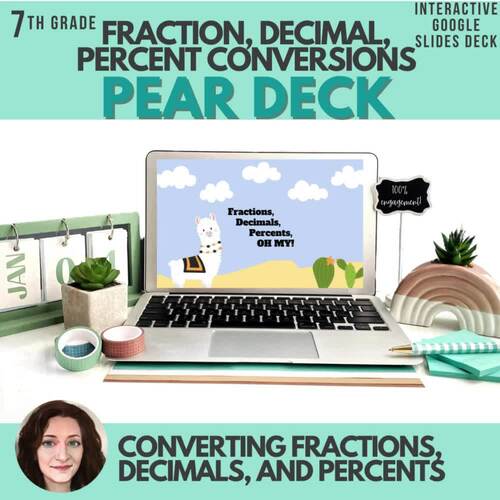 Fraction, Decimal, and Percent Conversions Slides by Always Room For Pi